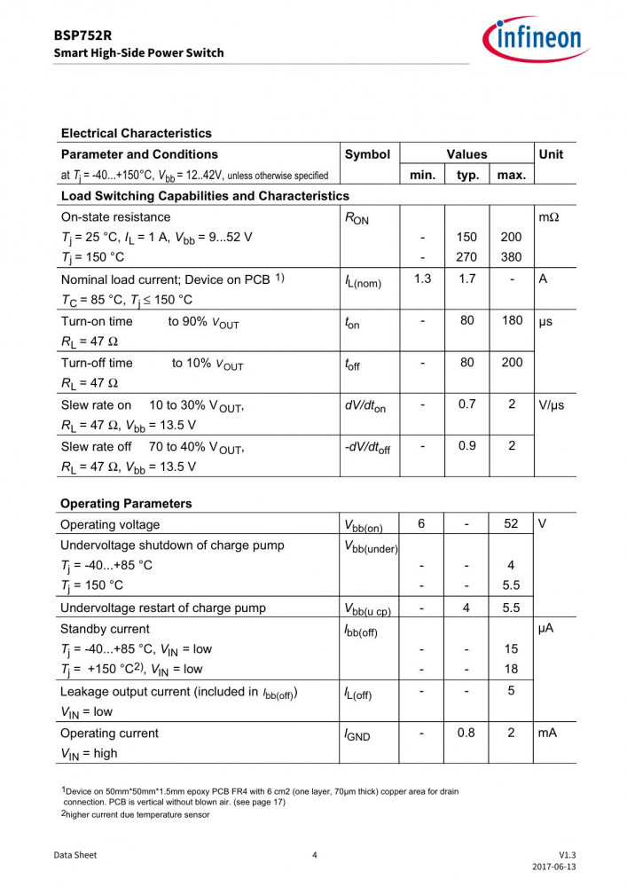 BSP752R datasheet page 4