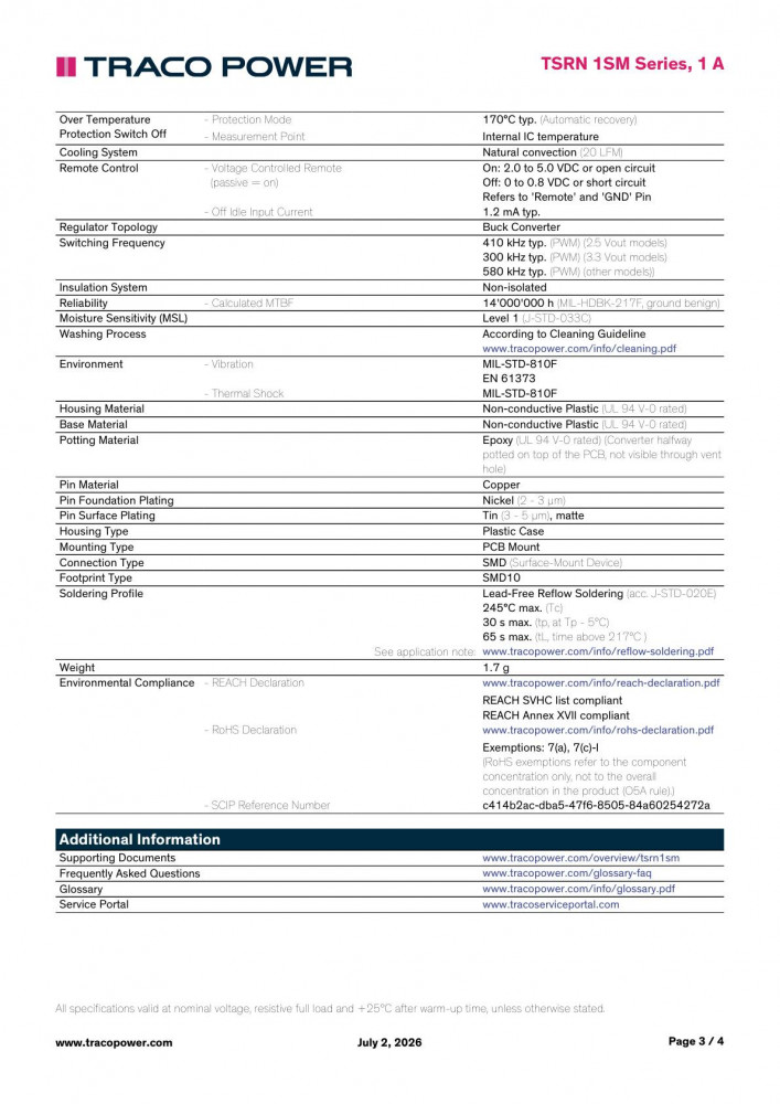 TSRN 1-0525SM technical document page 3