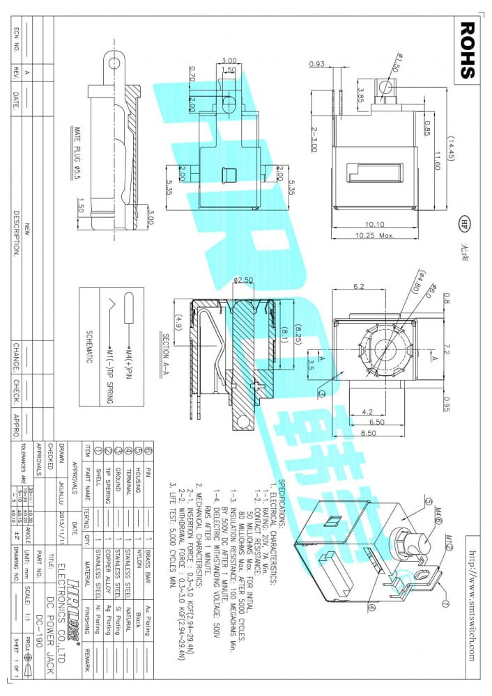 DC-190-25A technical document preview