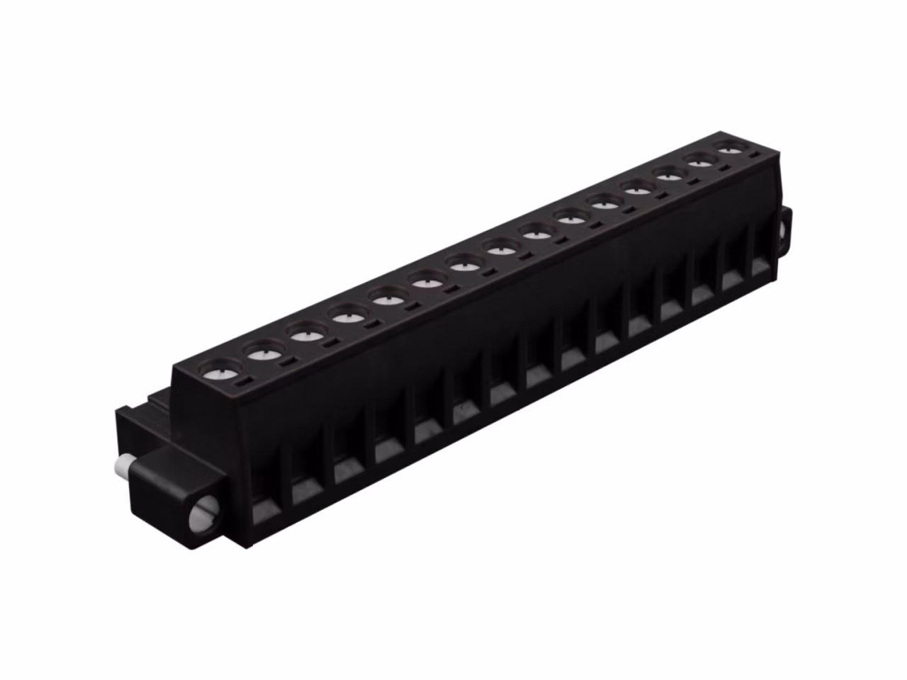 5.00mm Pitch Eurostyle Horizontal Plug, with Retention Screws and Standard Imprinting, Gold (Au) Plated, Black, 15 Circuits for sale