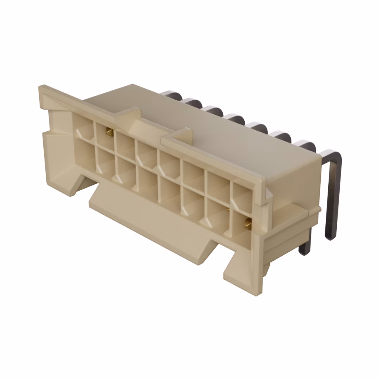 Mini-Fit BMI First Mate / Last Break Header, 4.20mm Pitch, Dual Row, Right-Angle, 16 Circuits, Nylon 6/6 UL 94V-0, Gold (Au) Plating for sale