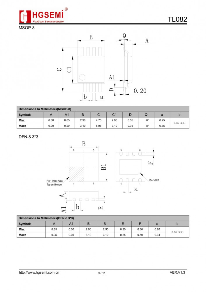 TL082 datasheet page 9