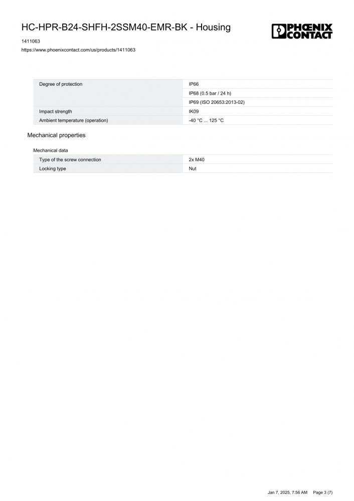 Phoenix Contact 1411063 technical document page 3