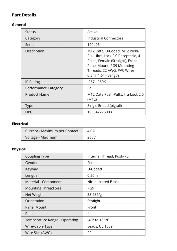 Molex product specification page 2