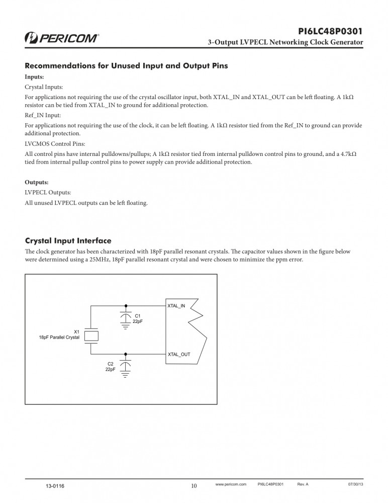 PI6LC48P0301LE datasheet page 10