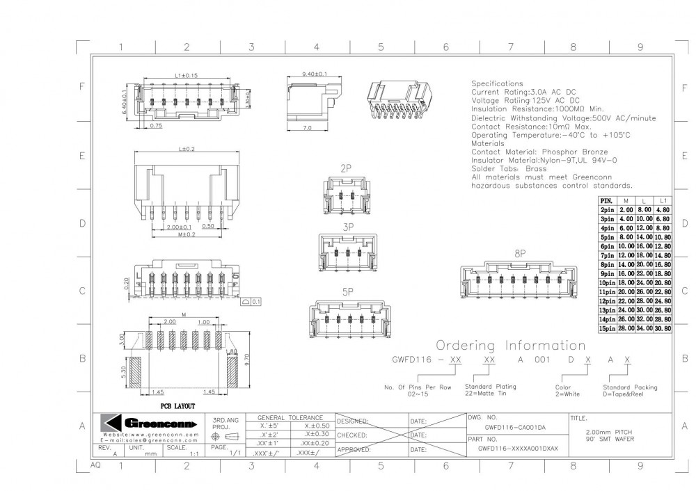 GWFD116-0422A001D2AD-AQ technical document page