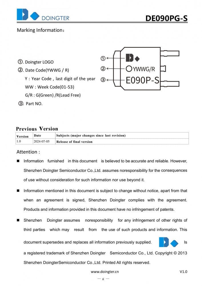 DE090PG-S datasheet page 6