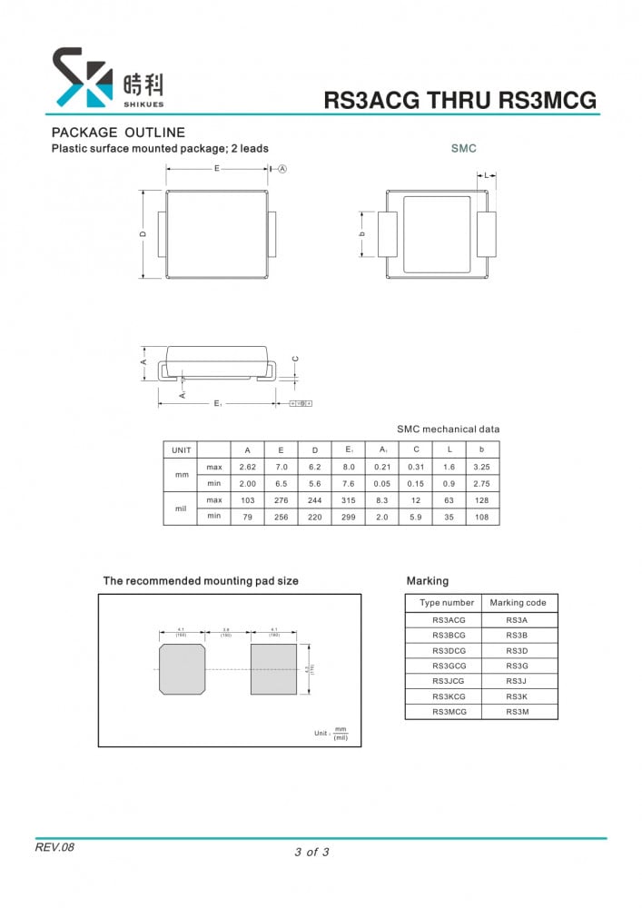RS3KCG datasheet page 3