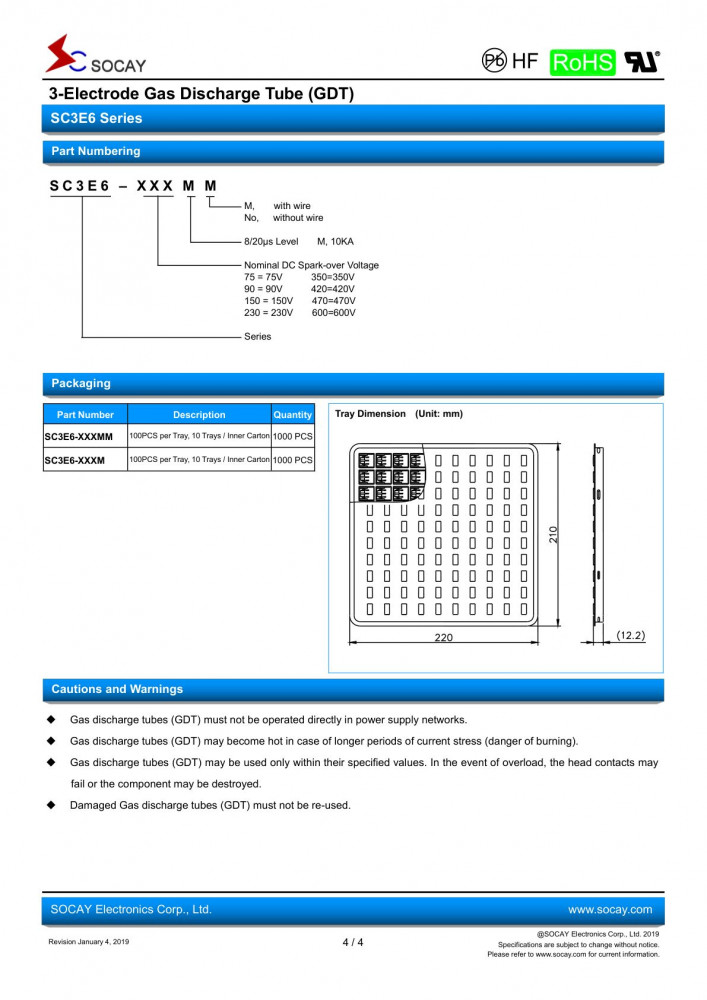 SC3E6 series datasheet page 4
