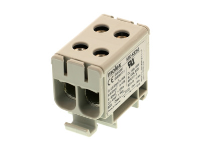 High Current Universal Clamp Terminal Block, Screw Mount, 380.0A / 600V,  Grey Housing and Cover, 1 Circuit