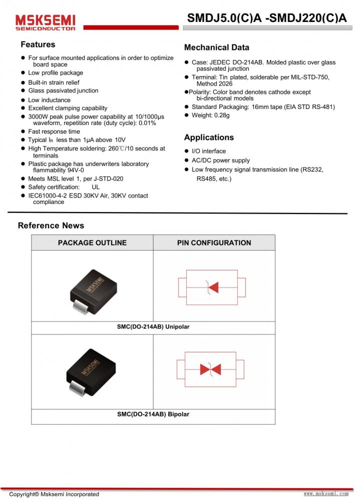 SMDJ30CA datasheet page 2