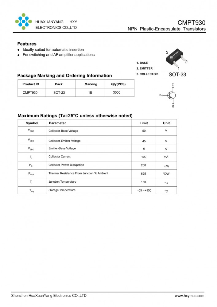 CMPT930-HXY datasheet page 1