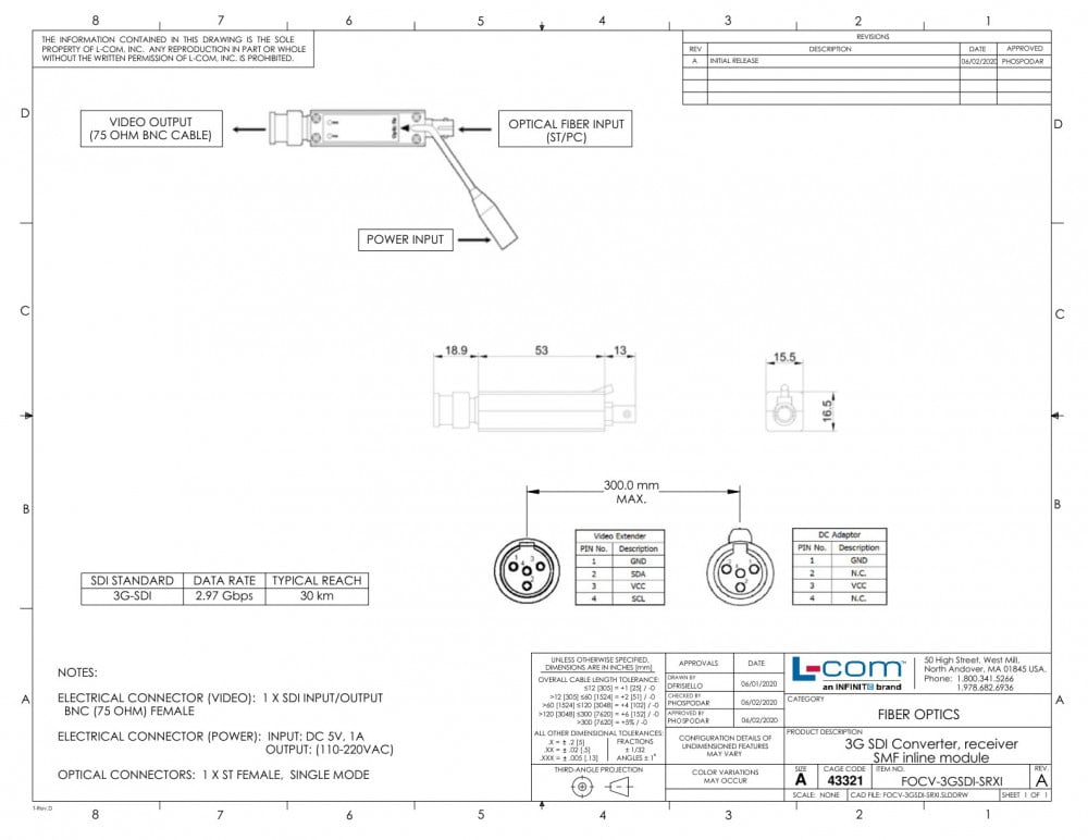 FOCV-3GSDI-SRXI technical document page