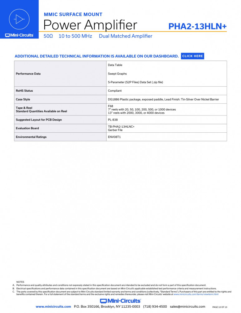 PHA2-13HLN+ datasheet page 10