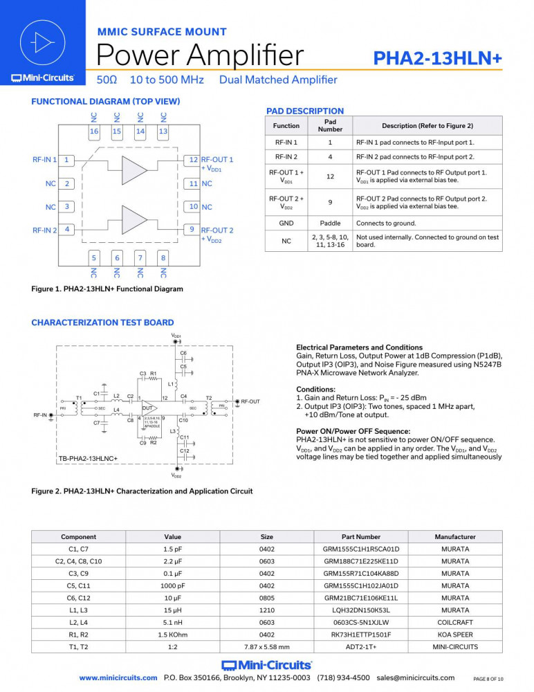 PHA2-13HLN+ datasheet page 8