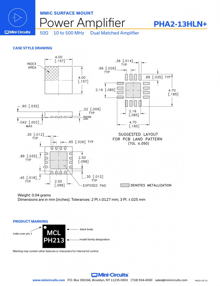 PHA2-13HLN+ datasheet page 9