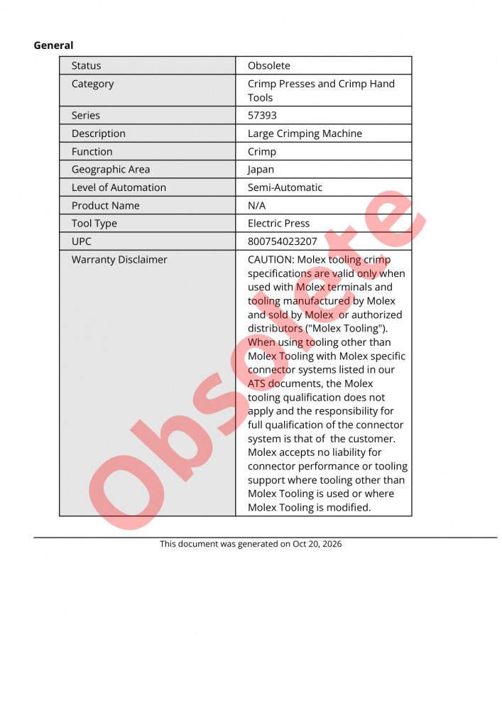 MOLEX 573934000 tooling document preview, page 2