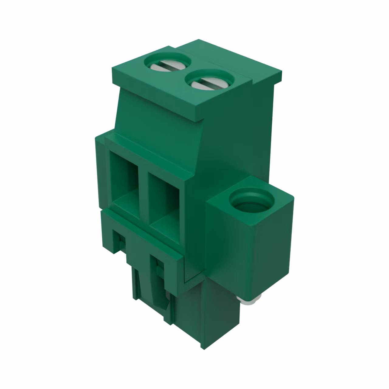 5.00mm Pitch Eurostyle Vertical Plug, with Retention Screws and Standard  Imprinting, Front Wire Entry, Green Housing, 2 Circuits for sale