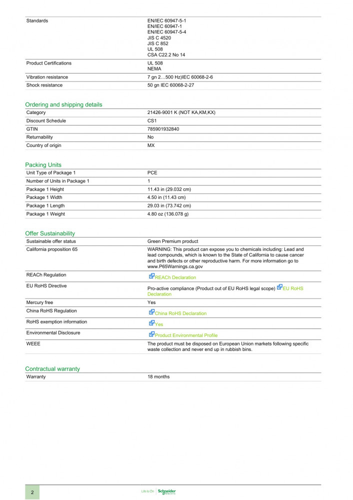 9001KR9BM94 technical document page 2
