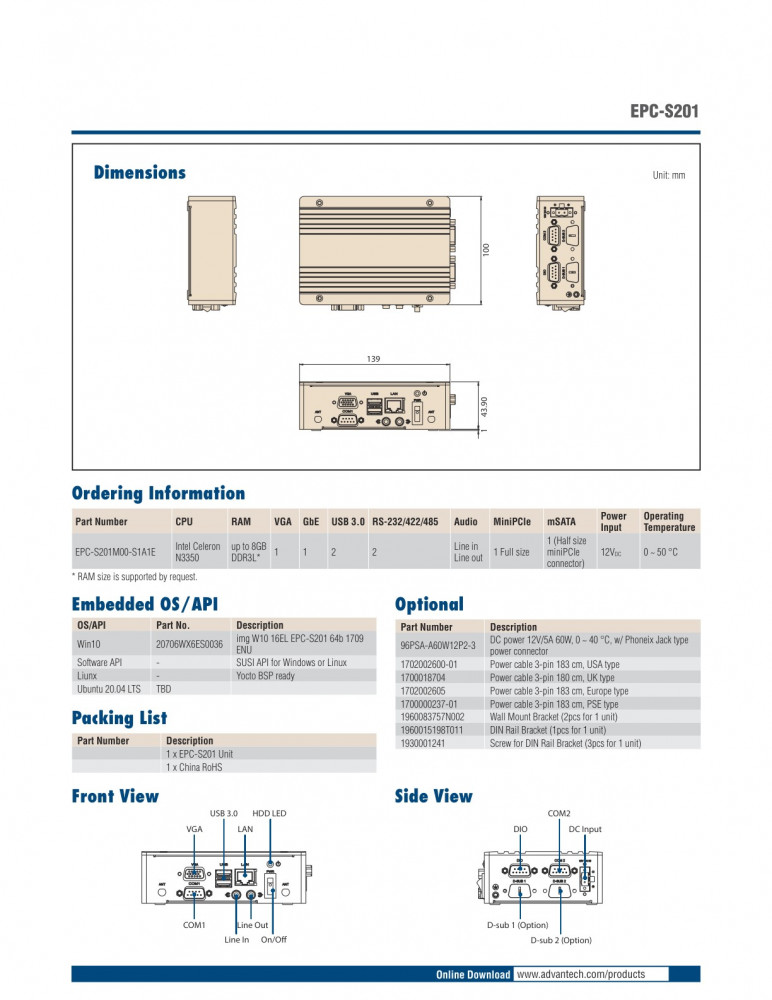 EPC-S201 technical document page 2