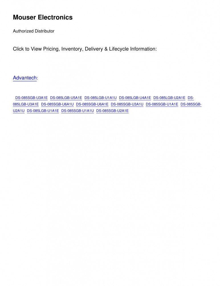 ADVANTECH DS-085 document page 4