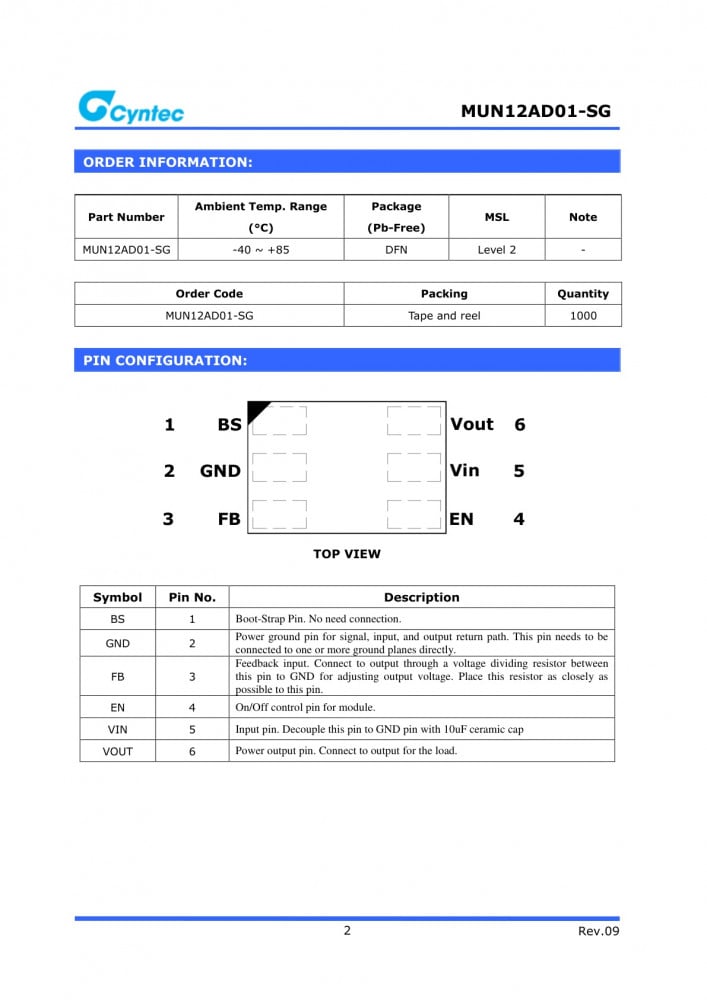 MUN12AD01-SG datasheet page 2