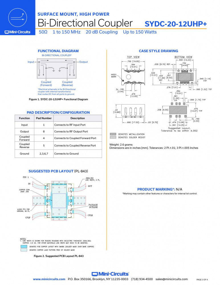 SYDC-20-12UHP+ technical document page 3