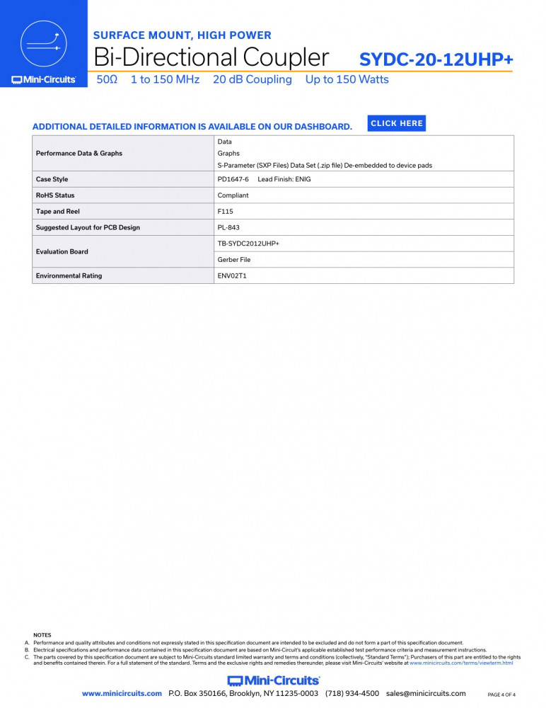 SYDC-20-12UHP+ technical document page 4