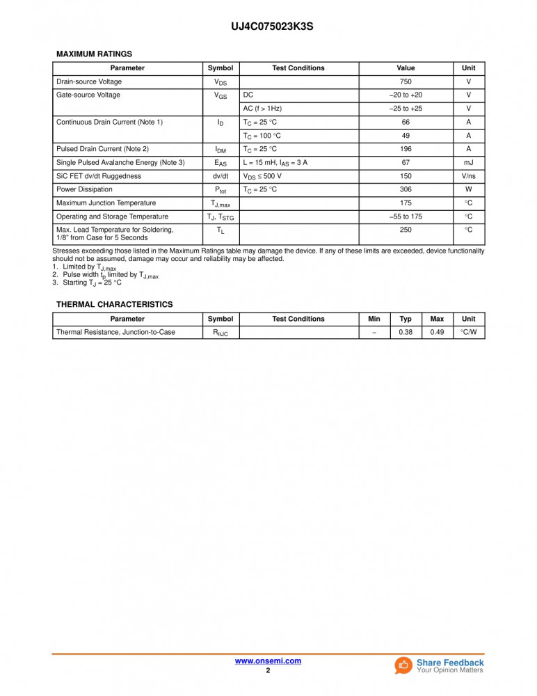 UJ4C075023K3S datasheet page 2