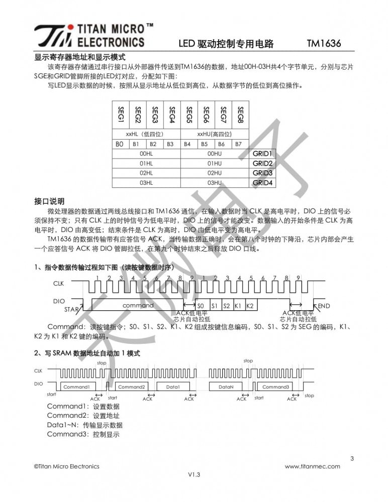 TM1636 technical document page 3