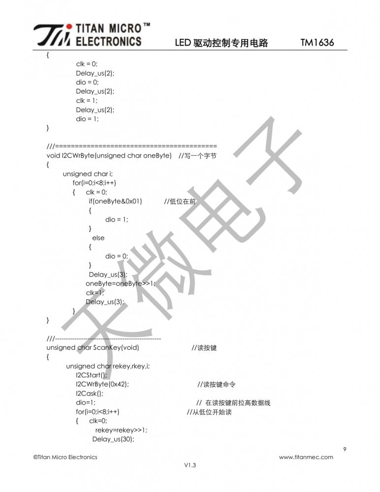 TM1636 technical document page 9