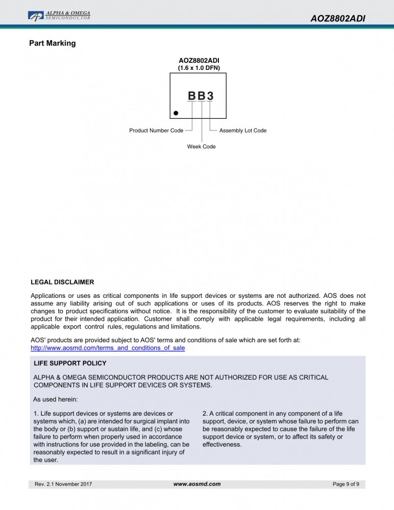 AOZ8802ADI datasheet page 9