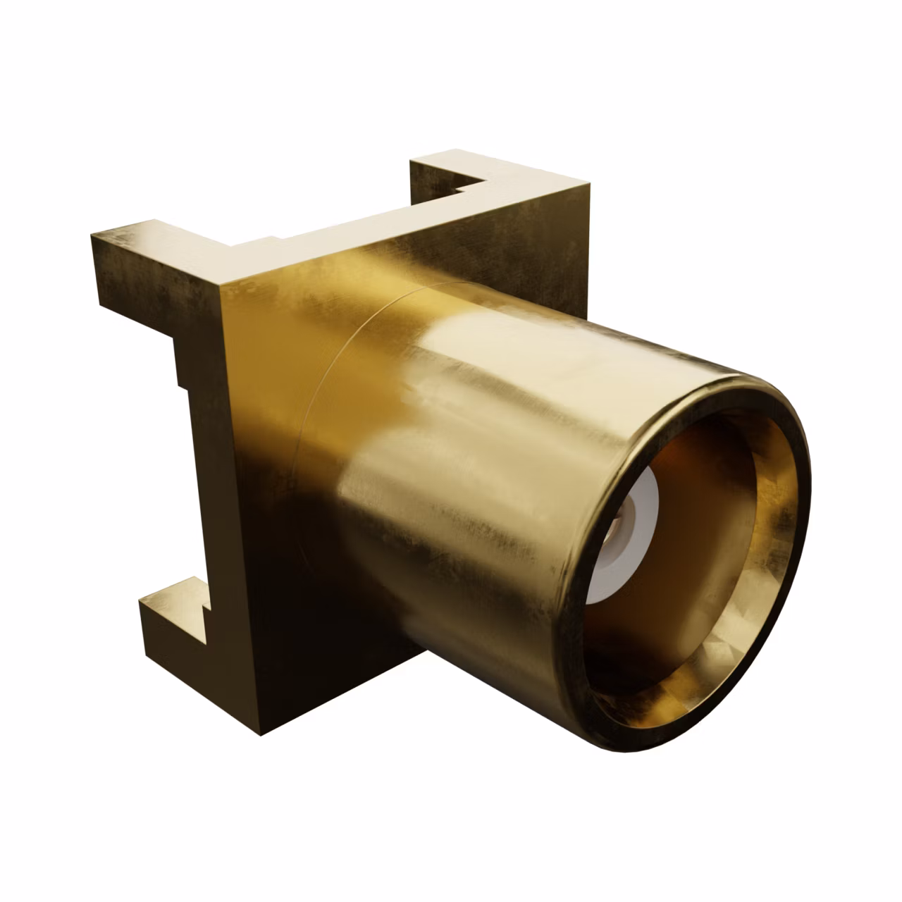 MCX Jack, Straight, PCB Receptacle, Through Hole, Brass Body, Gold (Au) Plated, Embossed Tape on Reel Packaging, 50 Ohms for sale