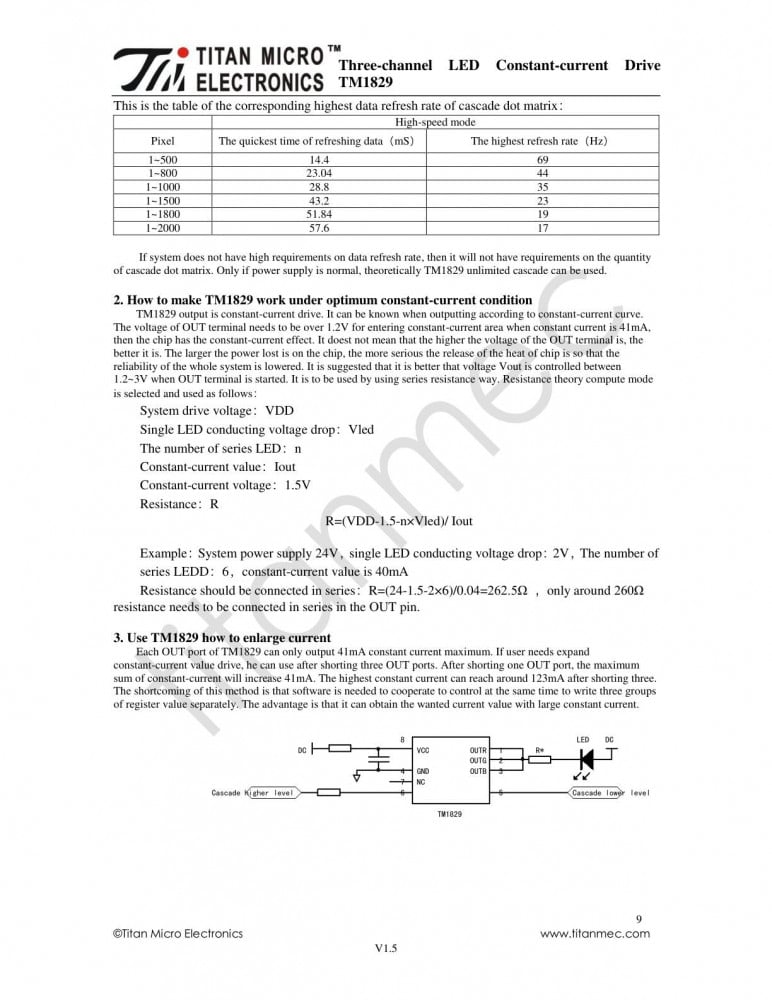 TM1829 datasheet page 9