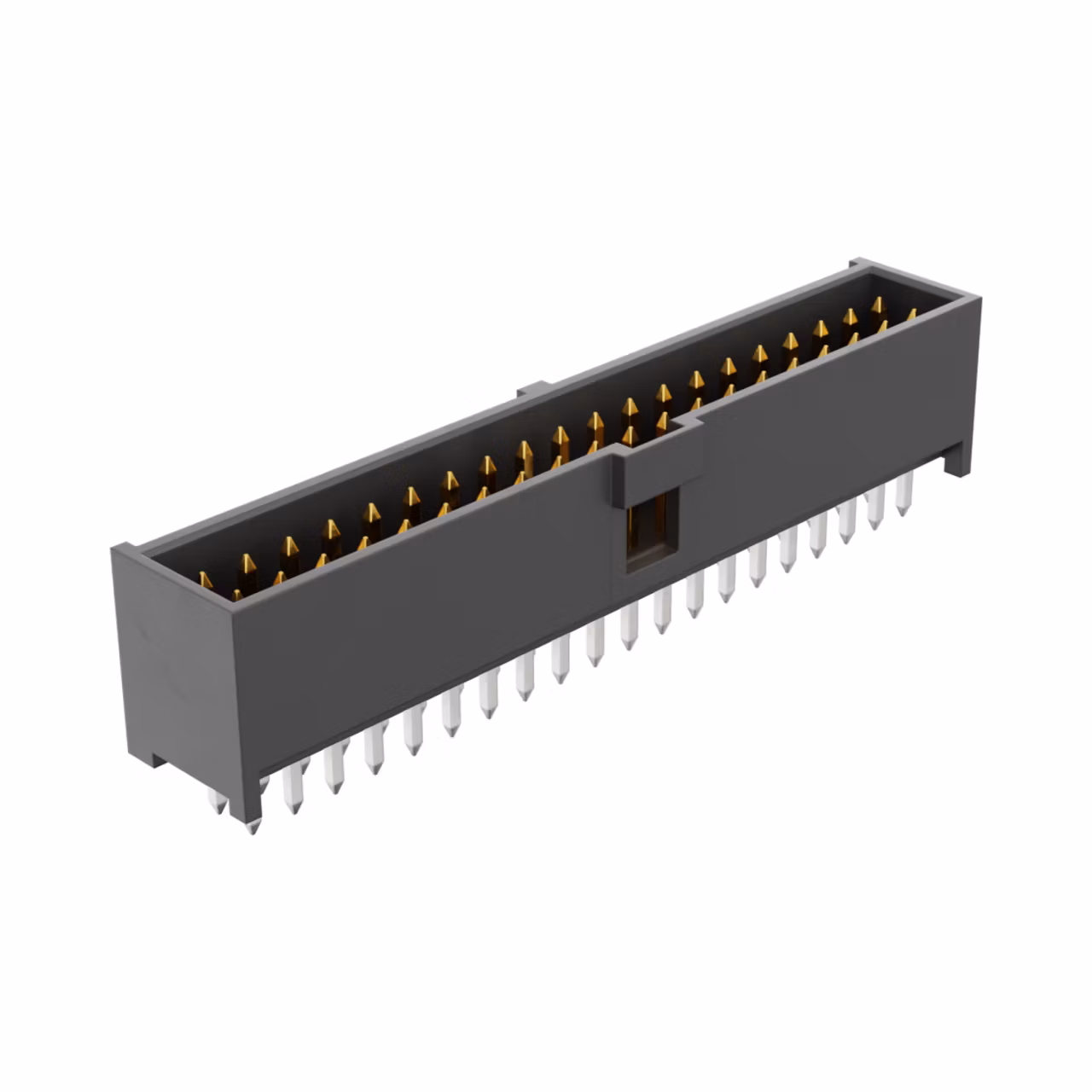 C-Grid III PCB Header, 2.54mm Pitch, Through Hole, Dual Row, Vertical, Shrouded, 2.90mm Tail Length, 40 Circuits, 0.76µm Gold (Au) Plating