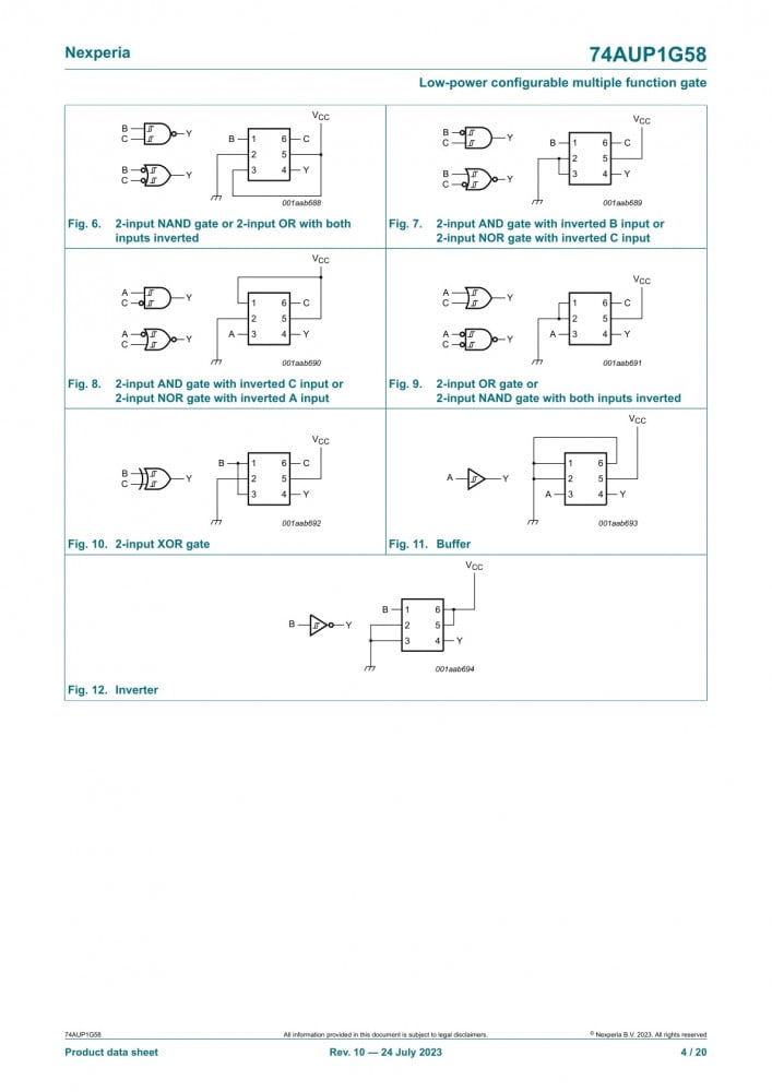 74AUP1G58 datasheet page 4