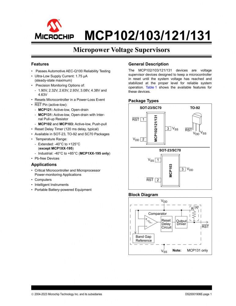MCP103 document page 1
