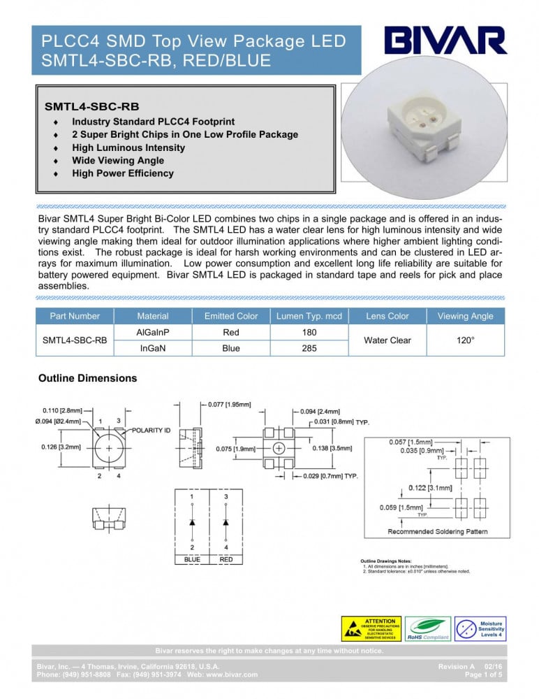 SMTL4-SBC-RB datasheet page 1