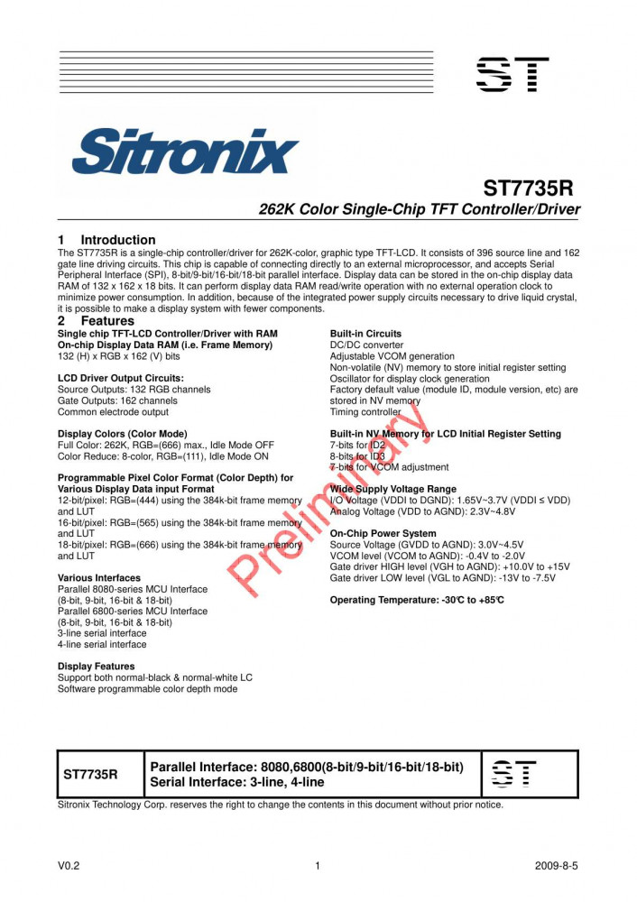 Model 358 technical document page 1