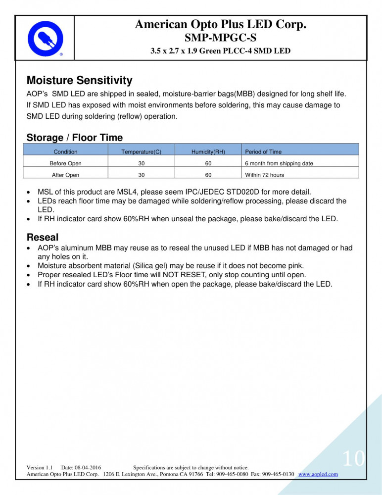 SMP-MPGC-S datasheet page 10