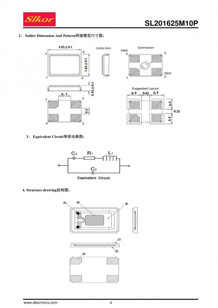 SL201625M10P technical document, page 2
