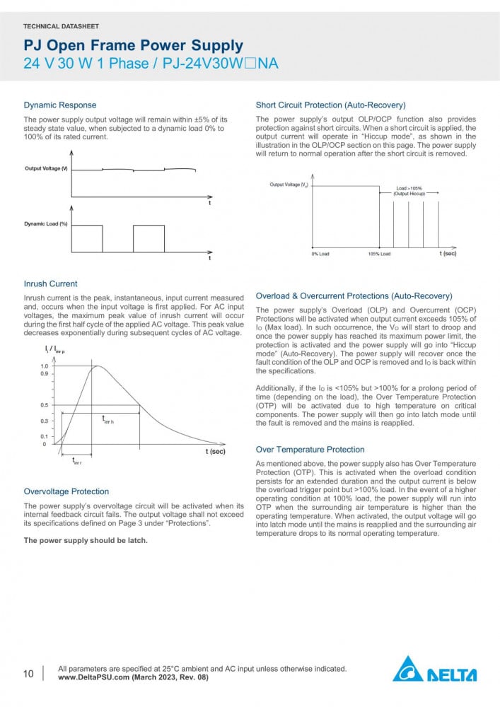DELTA PJ-24V30WBNA datasheet page 10