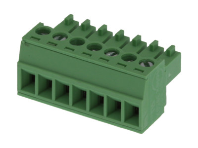 3.50mm Pitch Eurostyle Horizontal Plug, Green Housing, 7 Circuits for sale