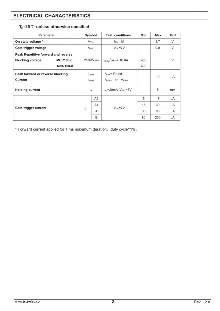 MCR100-6-TA datasheet page 2