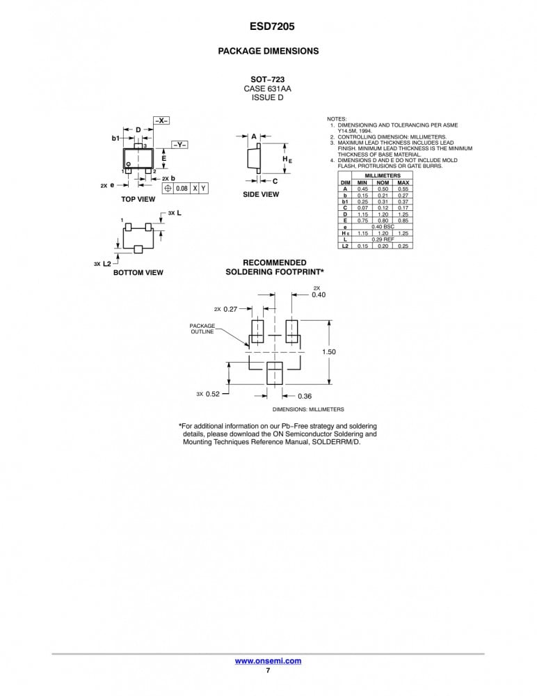 SZESD7205WTT1G datasheet page 7