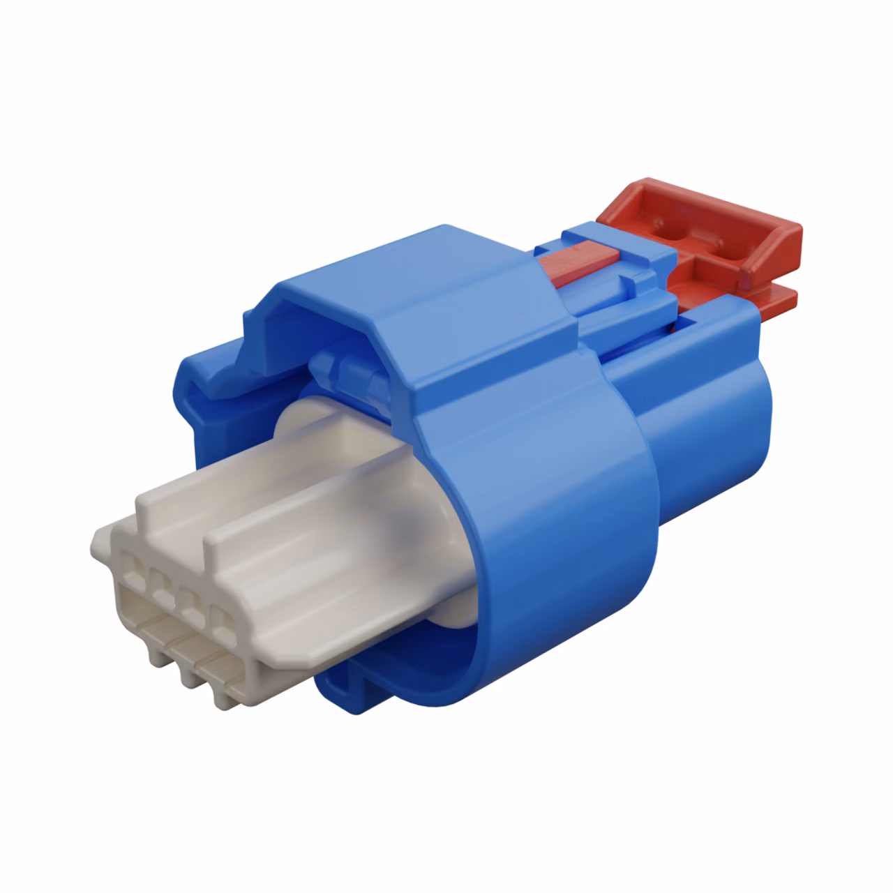 Squba Sealed Receptacle Assembly with CPA, 1.80mm Pitch, Single Row, 4 Circuits, Blue for sale