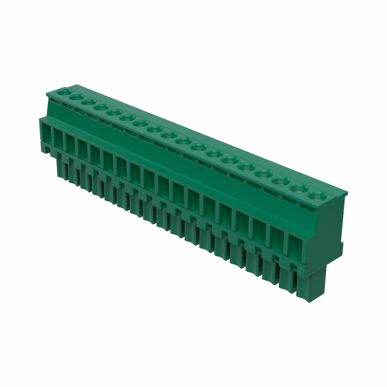 3.81mm Pitch Eurostyle Vertical Plug, Rear Wire Entry, Green Housing, 18  Circuits for sale