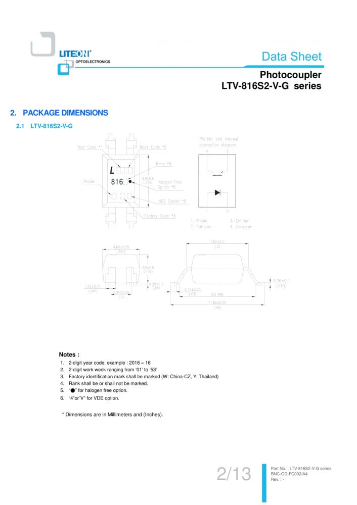 LTV816S2TPC-V-G datasheet page 3