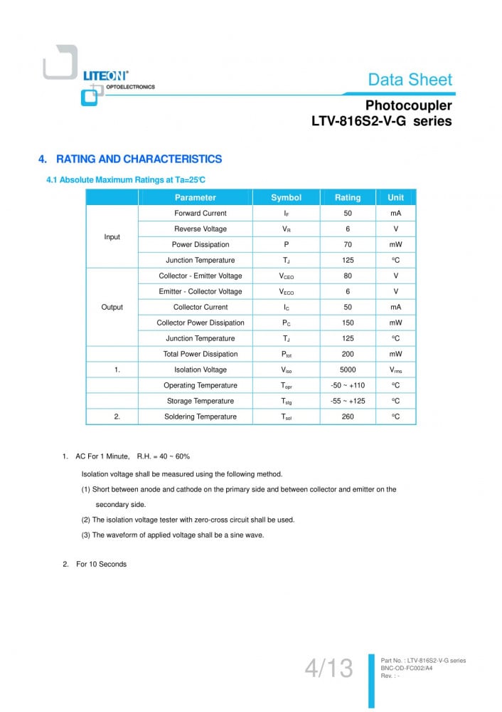 LTV816S2TPC-V-G datasheet page 5