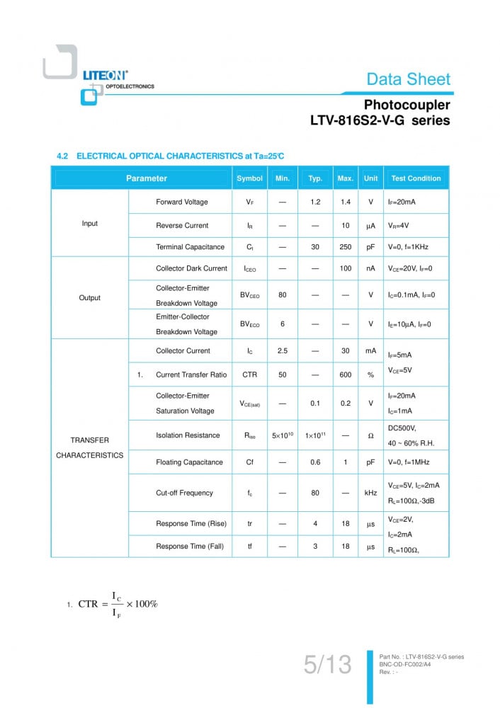LTV816S2TPC-V-G datasheet page 6